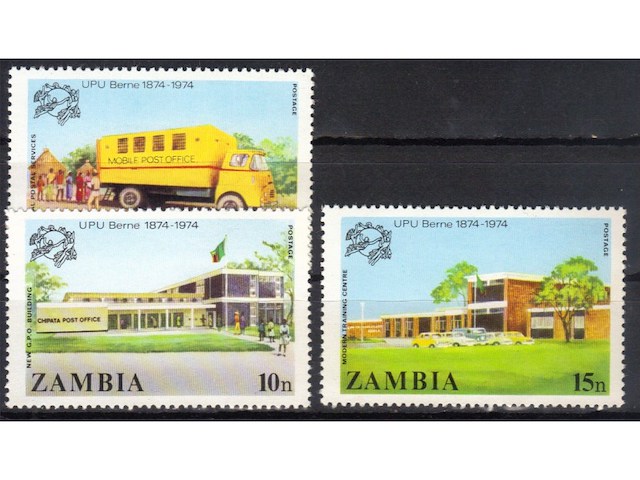 Zambija,100 god UPU 1974.,čisto