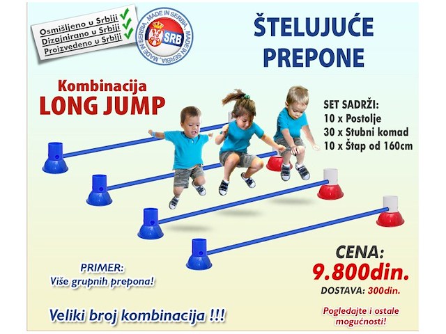 Prepone, čunjevi - KOMBINACIJA LONG JUMP