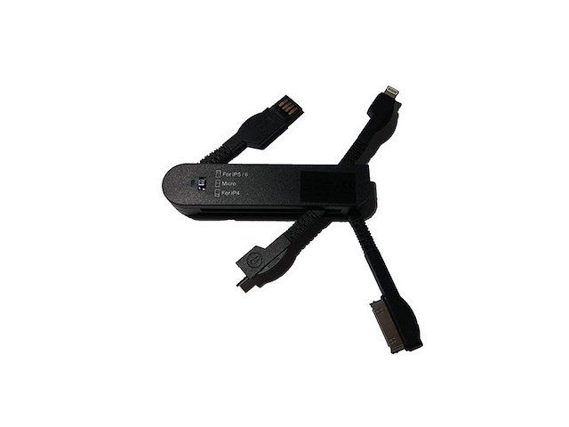 USB punjač za mobilne tel. crni