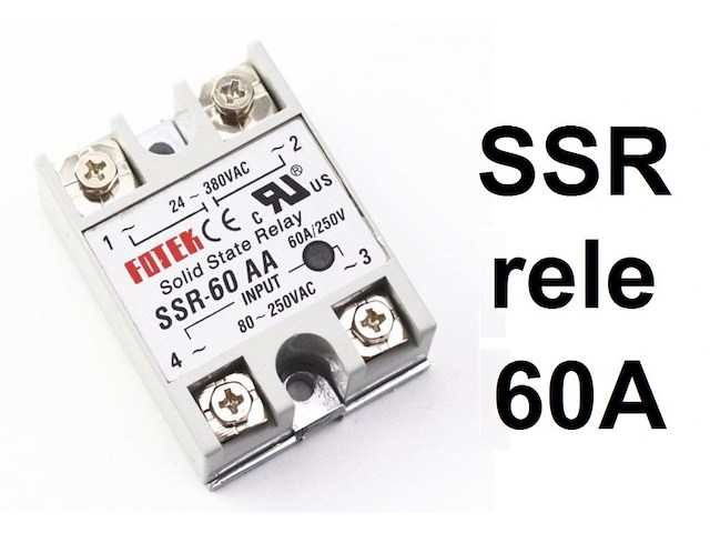 SSR rele - 60A - Solid state relay - 250V upravljanje