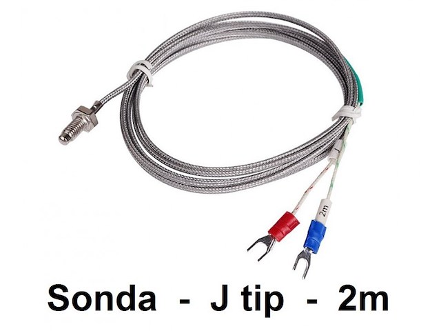 Temperaturna sonda 600℃ 2m J tip sa navojem M6