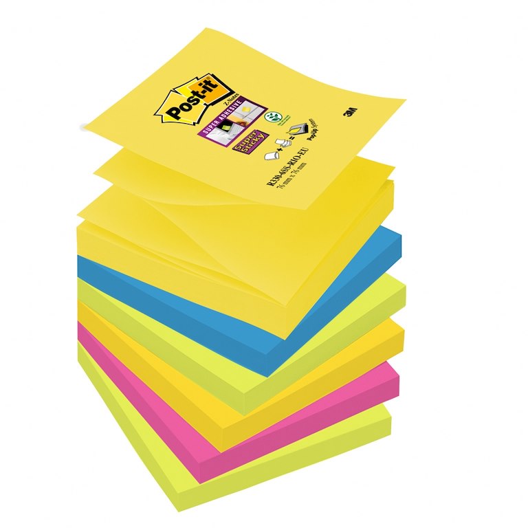 Post-it refil Z-Note RIO, 76x76mm, 90 listova, 6-pack