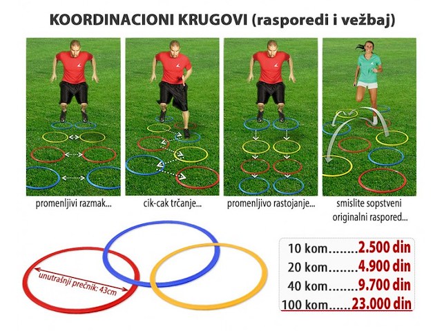 Koordinacioni krugovi - krugovi za agilnost 100 kom