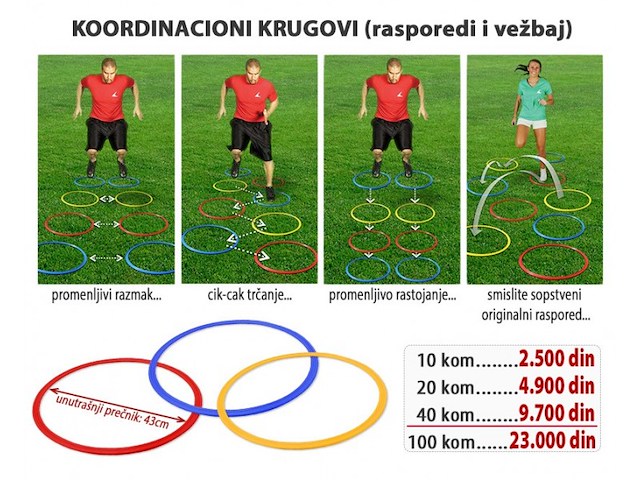 Koordinacioni krugovi - krugovi za agilnost 40 kom