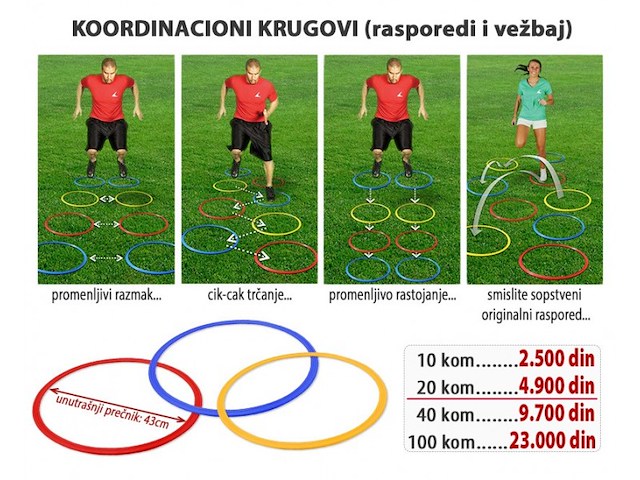 Koordinacioni krugovi - krugovi za agilnost 20 kom