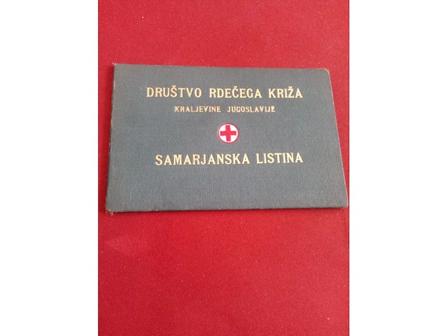 Crveni krst kraljevina knjizica legitimacija slovenacki