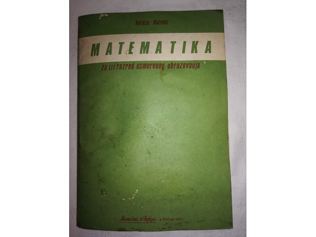 MATEMATIKA-Za III Razred-Nataša Božović