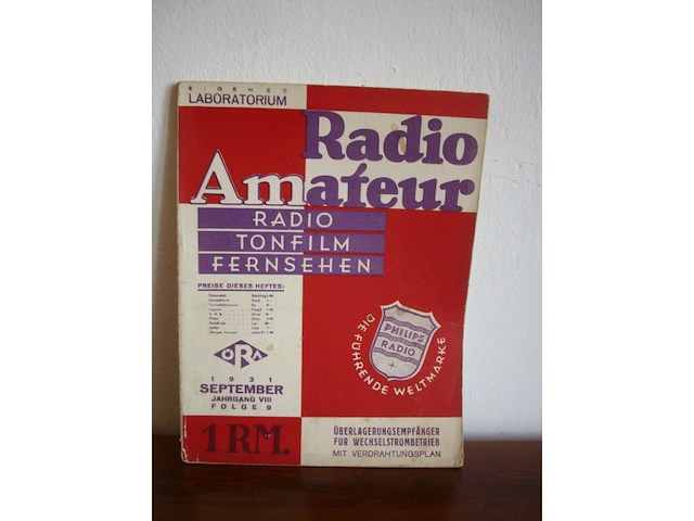 RADIOAMATEUR, 1931. godina, broj 9