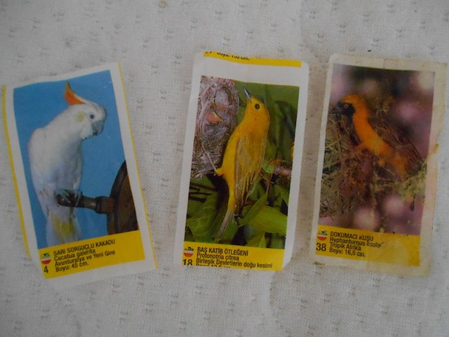 3 slicice sa pticama iz zvaka devedesete Ex YU