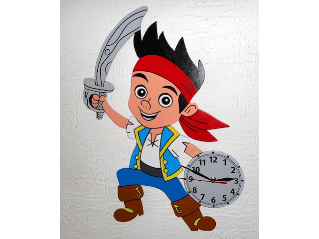 Zidni sat za decu Pirat