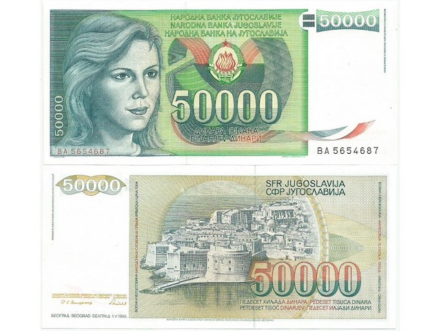 Jugoslavija 50.000 dinara 1988. UNC ST-121/P-96