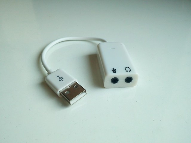 USB zvučna kartica 7.1 bela