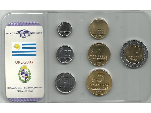 Uruguay Urugvaj 1994-2007. Kompletan set kovanica UNC