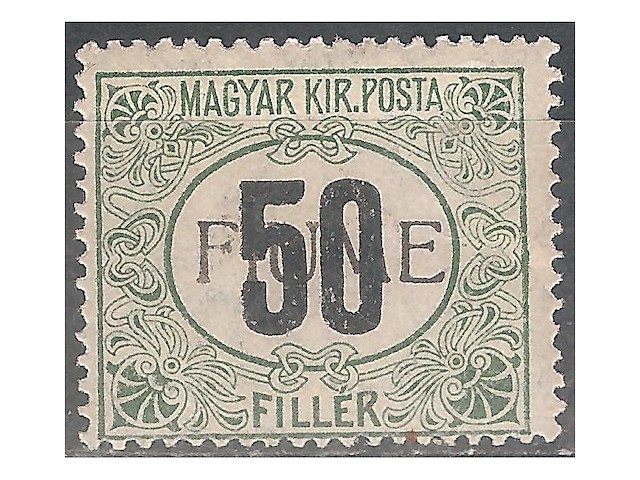 1918 - FIUME Porto CRNE BROJKE 50 fil. punca MH