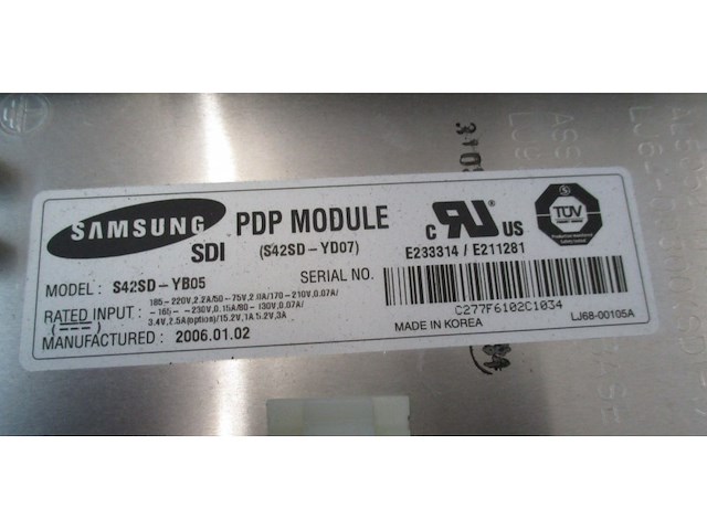 Plazma Panel 42` S42SD - YB05   Samsung