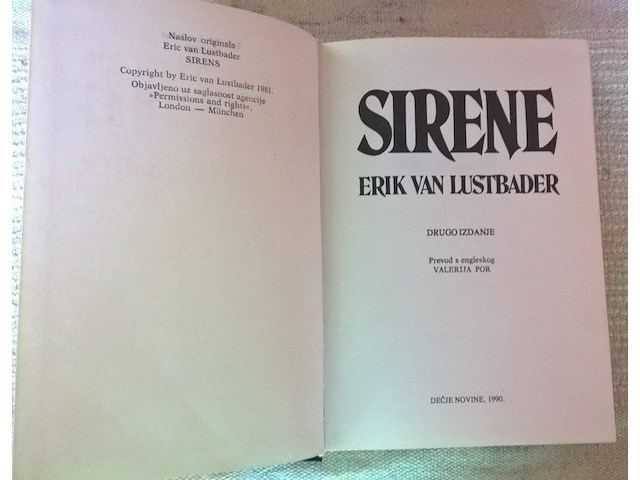 Sirene - Erik Van Lustbader