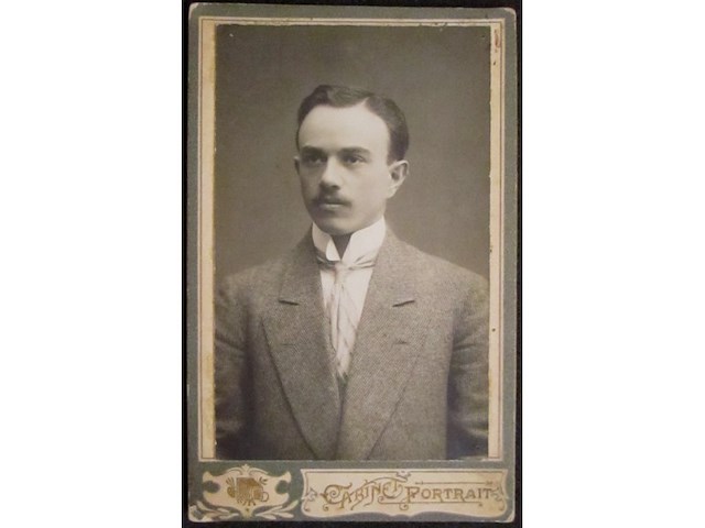 Fotografija na kartonu-Francuska,muški portret,Souvenir