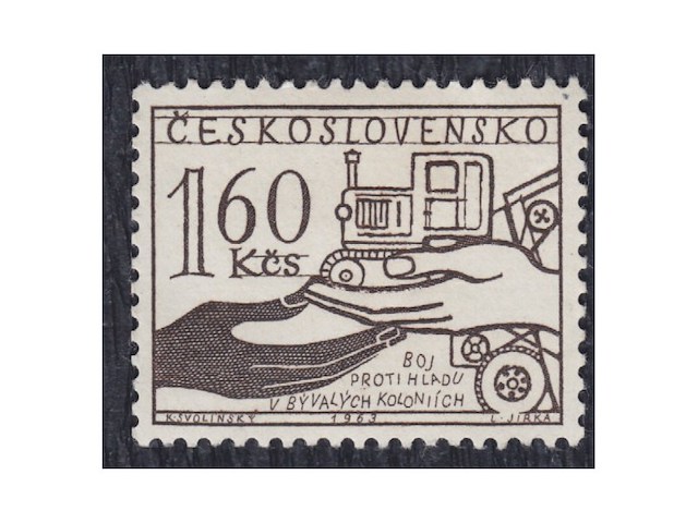 Čehoslovačka 1963 Michel #1424, falc (*)