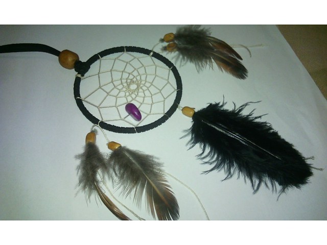 Ogrlica hvatac snova,dream catcher sa indijancem