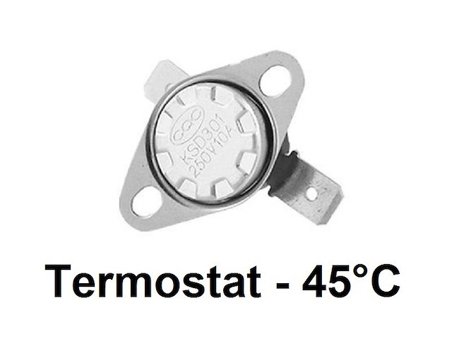 Termostat - 45°C - 10A - 250V - NC