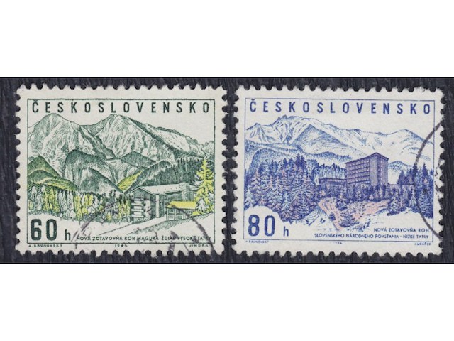 Čehoslovačka 1964 Michel #1457-1458, poništeno (o)