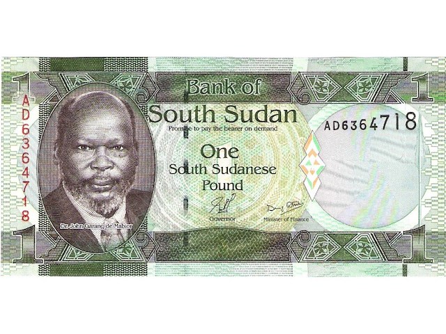 JUŽNI SUDAN 1 funta (2011)  UNC