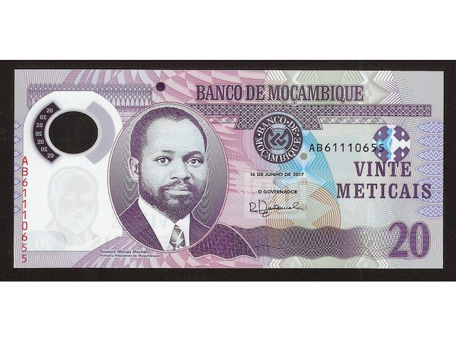 MOZAMBIK 20 metikasa (2017)  UNC  POLIMER