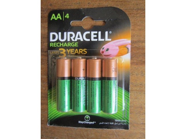 DURACELL pakovanje-4 komada punjivih baterija tipa AA