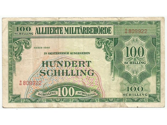 Austria Austrija 100 silinga 1944.