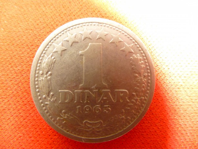 Kovanica 1 dinar 1965.