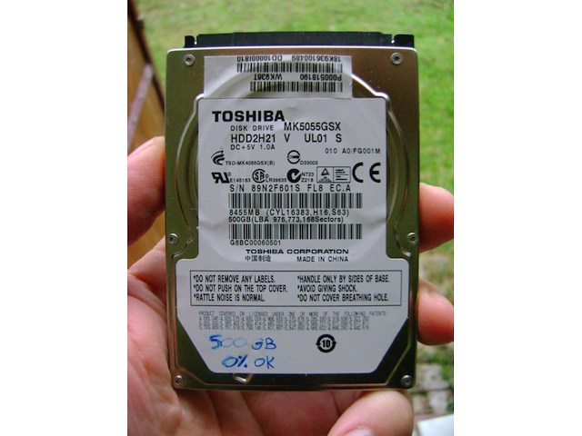 HDD 2.5` Toshiba MK5055GSX neispravan