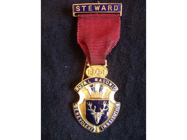 Masonska medalja Steward 1951