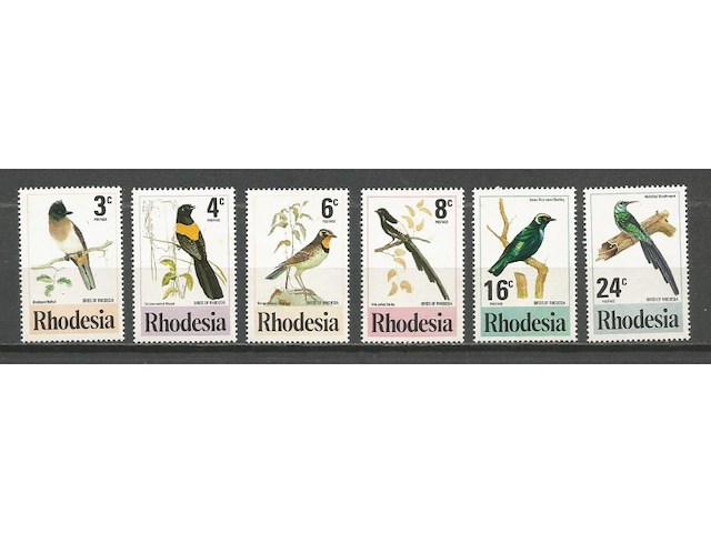 Rhodesia 1977. Ptice,cista serija