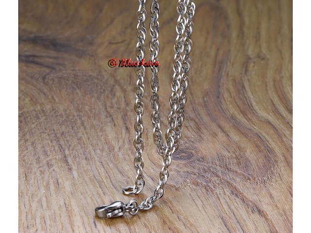 Ogrlica N034 Hiruski Celik - 3mm x 3mm 45cm