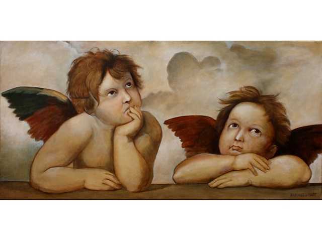 Darko Topalski - Rafaelovi Anđeli - Ulje 50x100cm