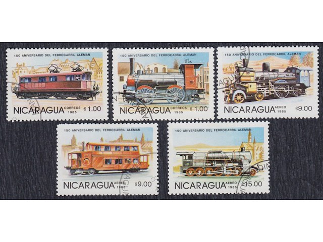Nikaragva 1985 Lokomotive, poništeno (o)