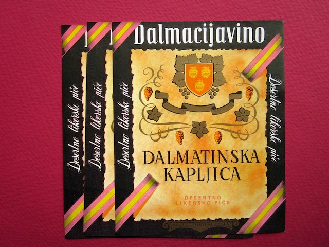 Dalmatinska kapljica 3 etikete