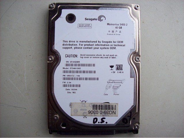 40 Gb Seagate sata 2.5 inca