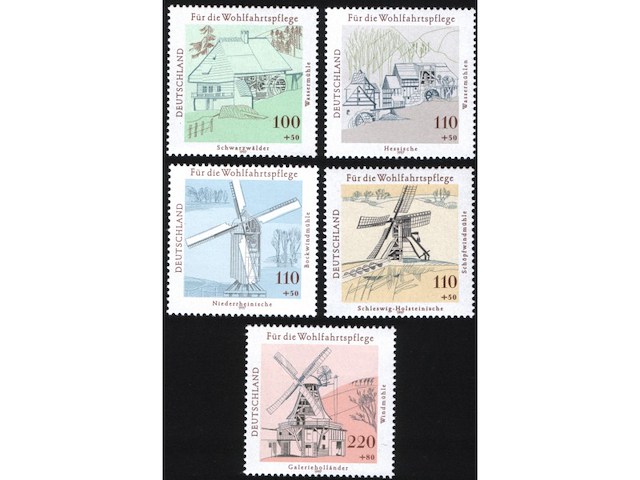 kt184c, 09 okt1997. DeutschlandBR Mi1948-52 ** 5/5