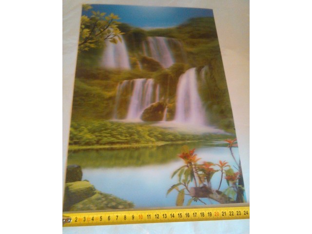 NOVO-PRELEPA 3-D SLIKA 34,5X24,5cm VEOMA LEPA SLIKA