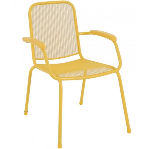 Baštenska metalna stolica Lopo žuta