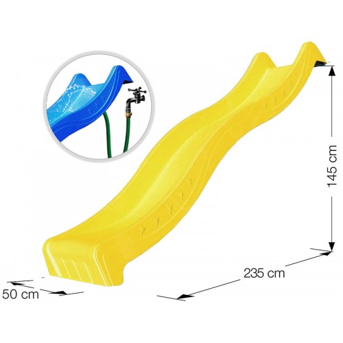 Tobogan vodeni spust od 265cm žuti