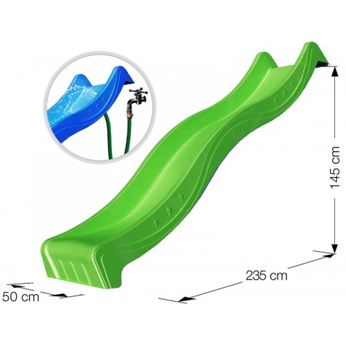 Tobogan vodeni spust od 265cm zeleni