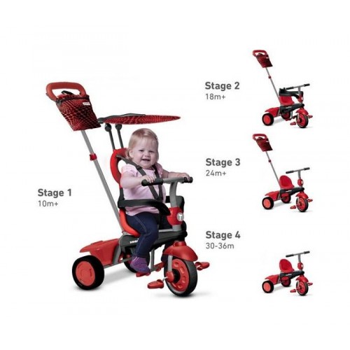 Tricikl Smart Trike Vanilla 4u1 crveni 10-36meseci