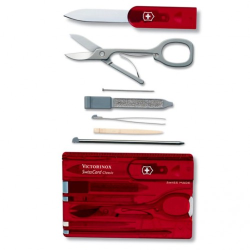 Victorinox multifunkcionalni alat Swiss Card Translucent RED