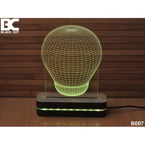 3D lampa Sijalica zelena