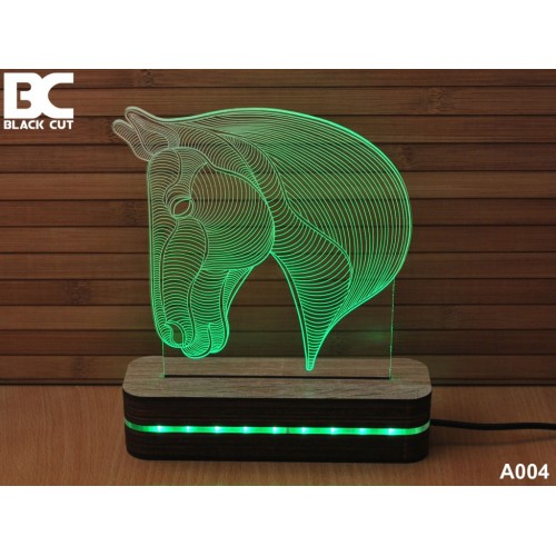 3D lampa Konj plavi