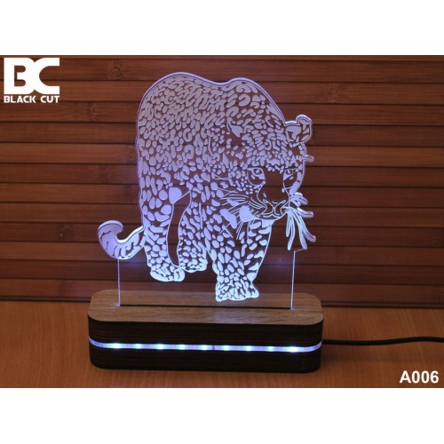 3D lampa Jaguar ljubičasti