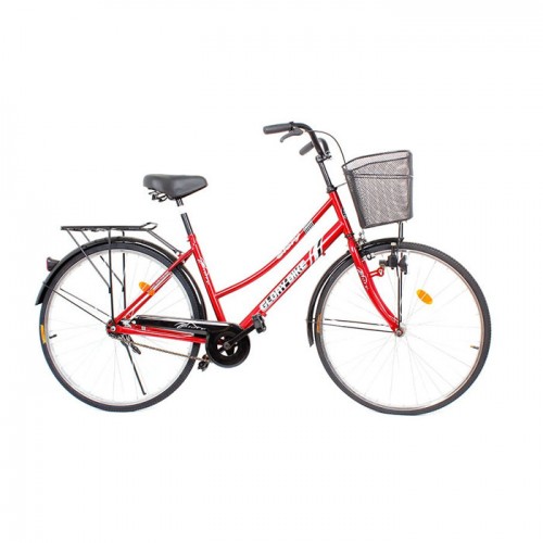 Ženski gradski bicikl Glory Bike 26" nožna kočnica Crveni