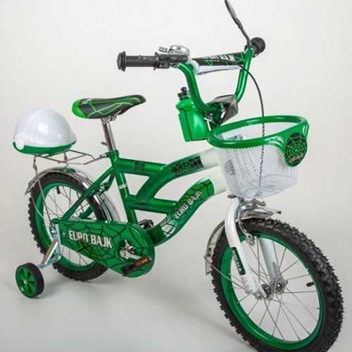 Dečiji bicikl sa pomoćnim točkićima BMX 16 zeleni
